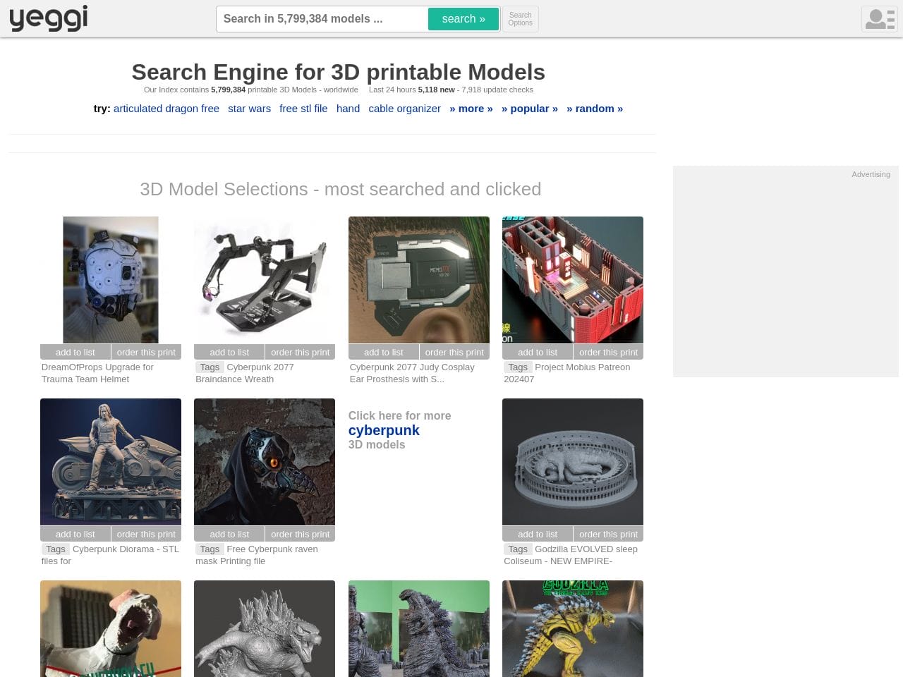 yeggi - 3D Printing Resources